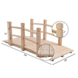 VINGLI 5 ft Garden Bridge Wooden Arch Footbridge-Natural Wood - Walmart.com