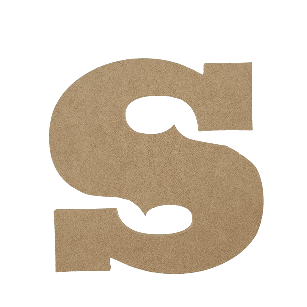 Wooden Letter Unfinished, Saddlebag Font, Craft Cutout - Walmart.com