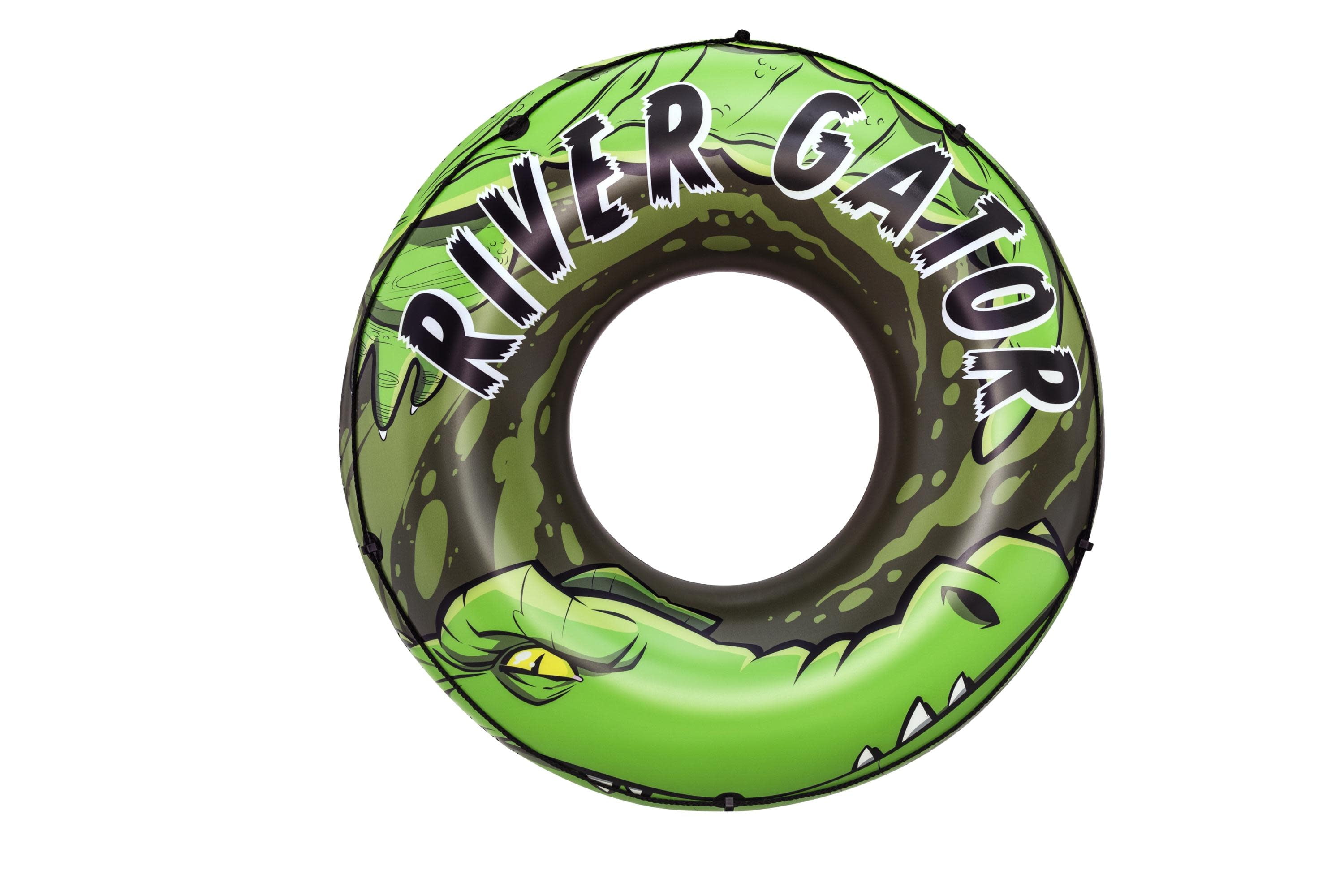H2OGO! Green River Gator 47" Pool Ring Float with Grab Rope, Adult ...
