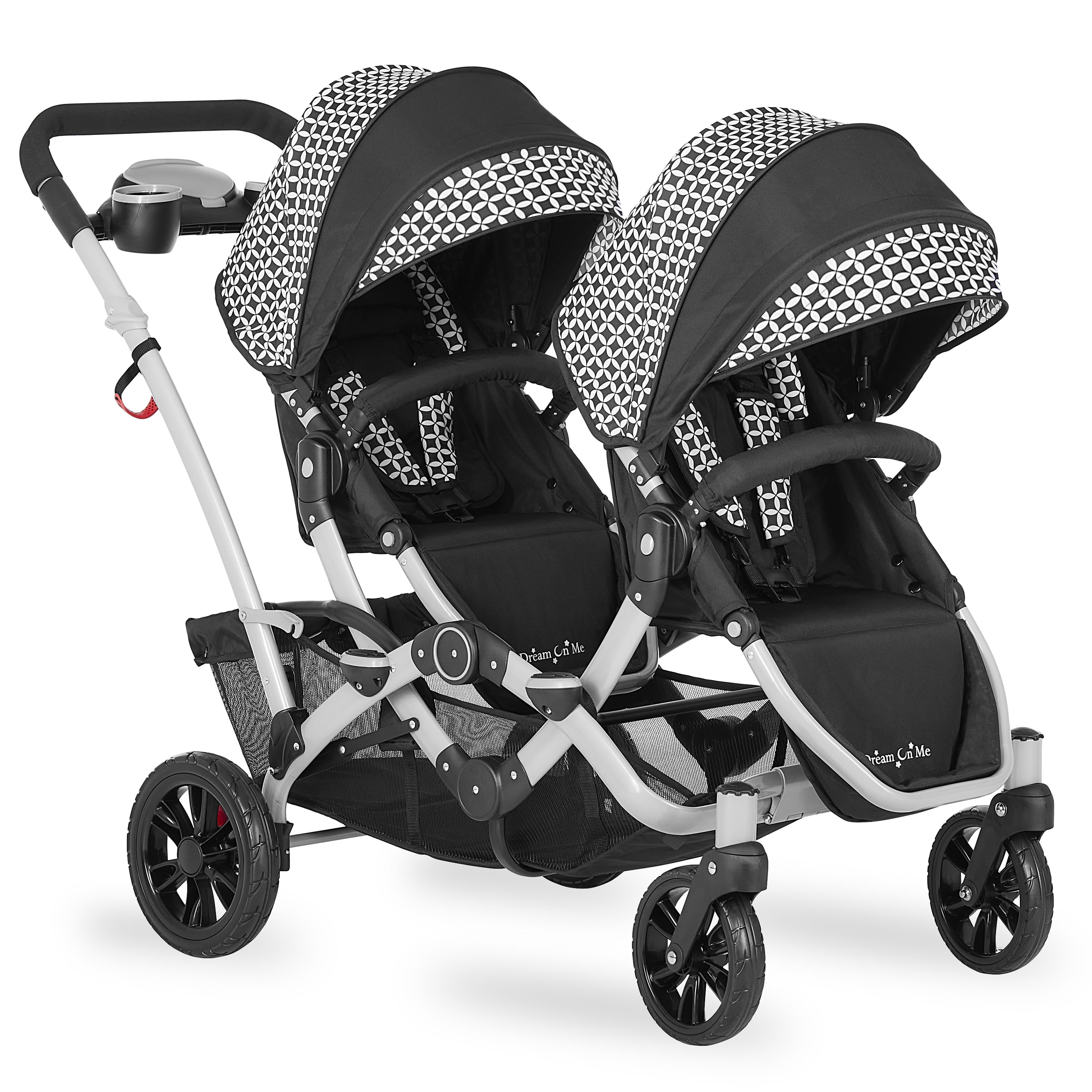 Dream On Me Track Tandem Stroller- Face to Face Edition, Black and ...