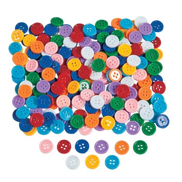 Rainbow Bright Plastic Craft Buttons - Craft Supplies - 800 Pieces ...
