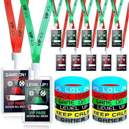 24 Pieces Video Game VIP Pass Holder Tickets Set, Gaming VIP Pass ...