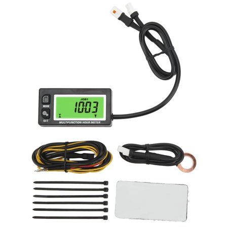 Tachometer Timer, Dual System Display LCD Screen Inductive Tach Hour ...