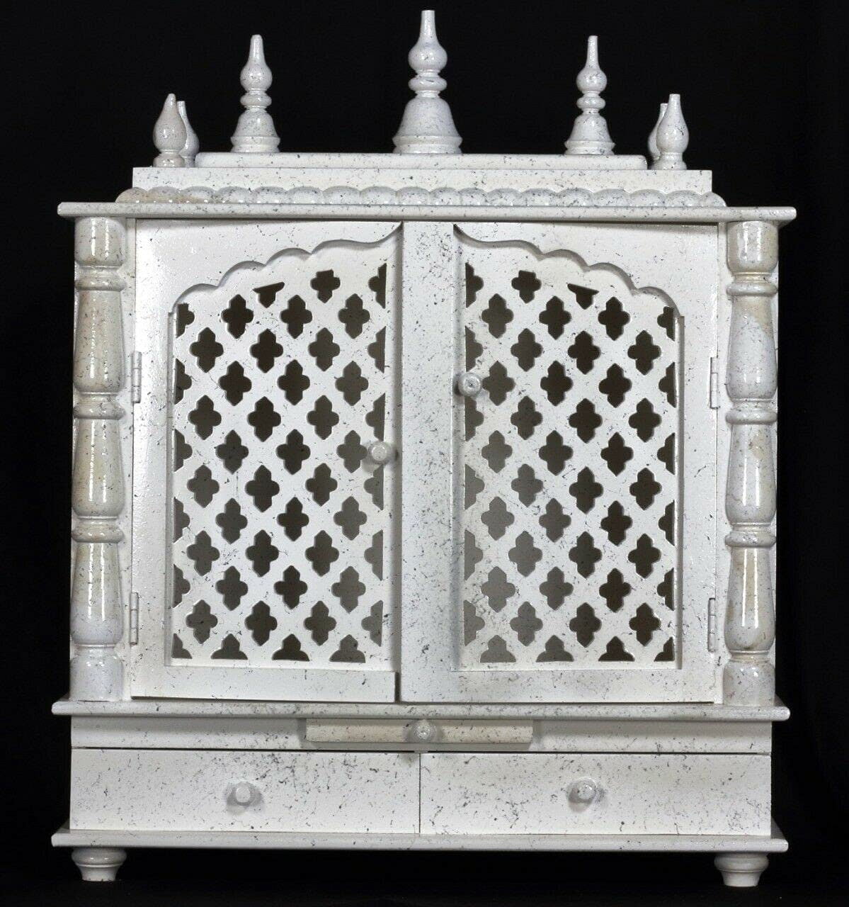 Wooden Temple Handcrafted Hindu Hanging Puja Mandir / Pooja Ghar ...