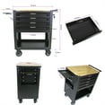4 Drawers Tool Cart with Wheels, Rolling Tool Cart Storage Cabinet with ...