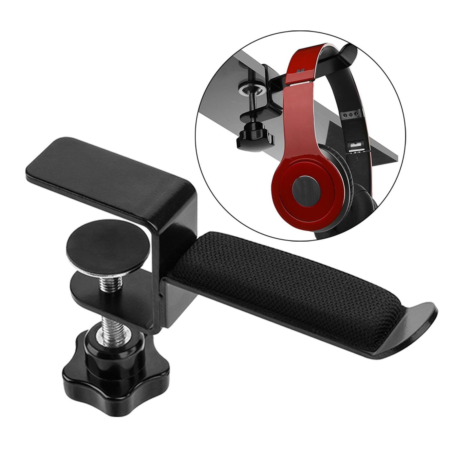 Headset Adjustable Screw Clip Holder Save Space Headphone Clamp Hook ...