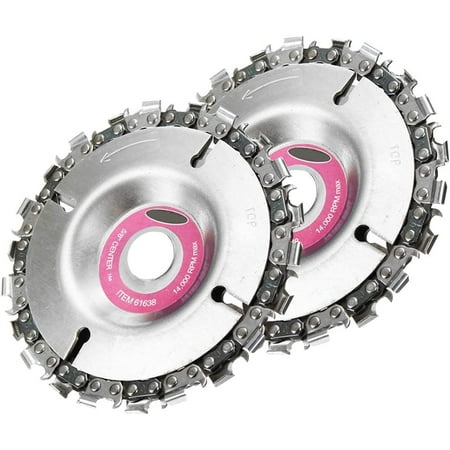 2 Pack 22 Tooth Wood Cutting Discs Woodworking Chain Disc Chainsaw Disc ...