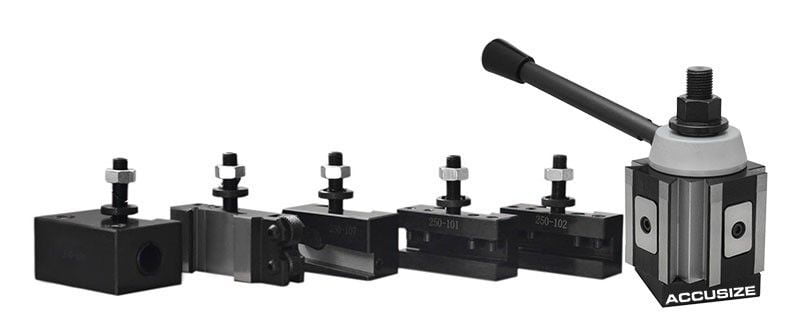 Accusize Cxa Style Piston Type Quick Change Tool Post Set with 6 Pcs ...