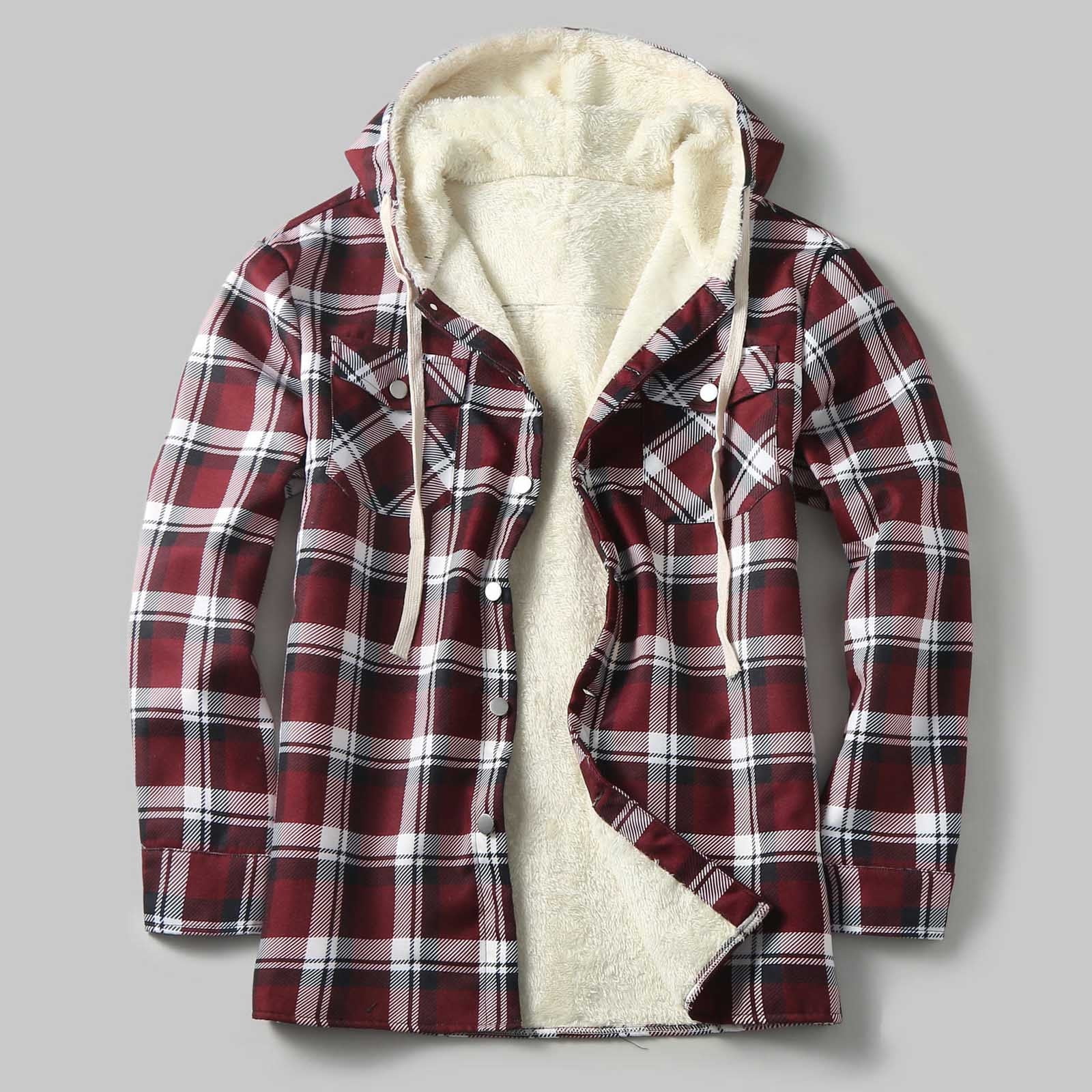 Click here for Meichang Mens Fleece Jackets Casual Plaid Hoodies... prices