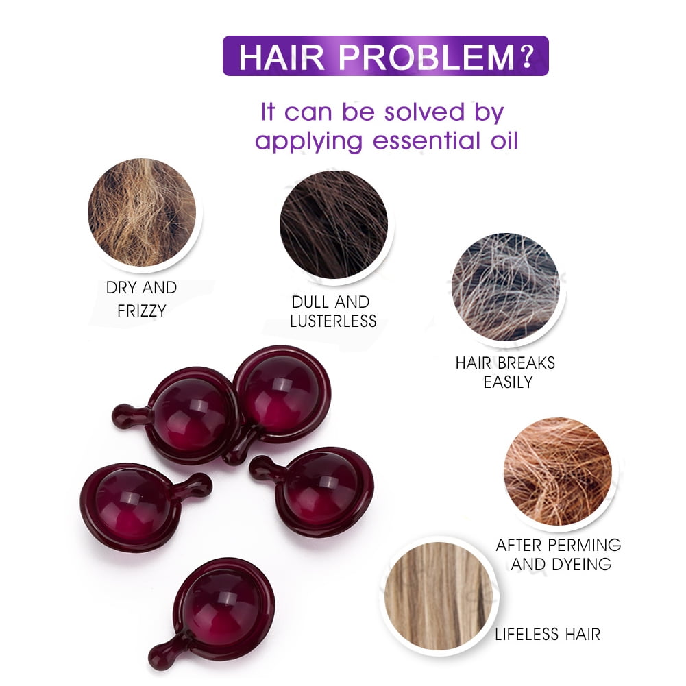 Capsules For Hair Care, Improves Dryness And Frizz Effect Hair Care ...