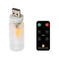 Decorative Glass Bottle Flame Lamp - USB Simulated Flame Ambient Light ...