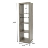 Better Homes & Gardens 4 Cube Vertical Storage Organizer, Rustic Gray ...