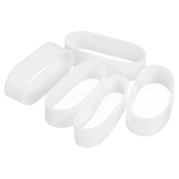 Uxcell Silicone Rubber Bands, 50Pcs 25x5mm Silicone Elastic Bands Cable ...