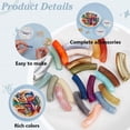 1set DIY Acrylic Curved Tube Bracelets Jewelry Making Kits Mixed Color ...