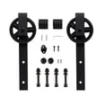 Antique Big Rollers Steel Sliding Barn Wood Door Hardware Kit, Closet ...