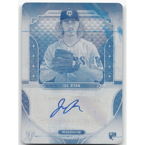 2022 Topps Triple Threads Joe Ryan #RA-JRY Cyan Printing Plate RC ...