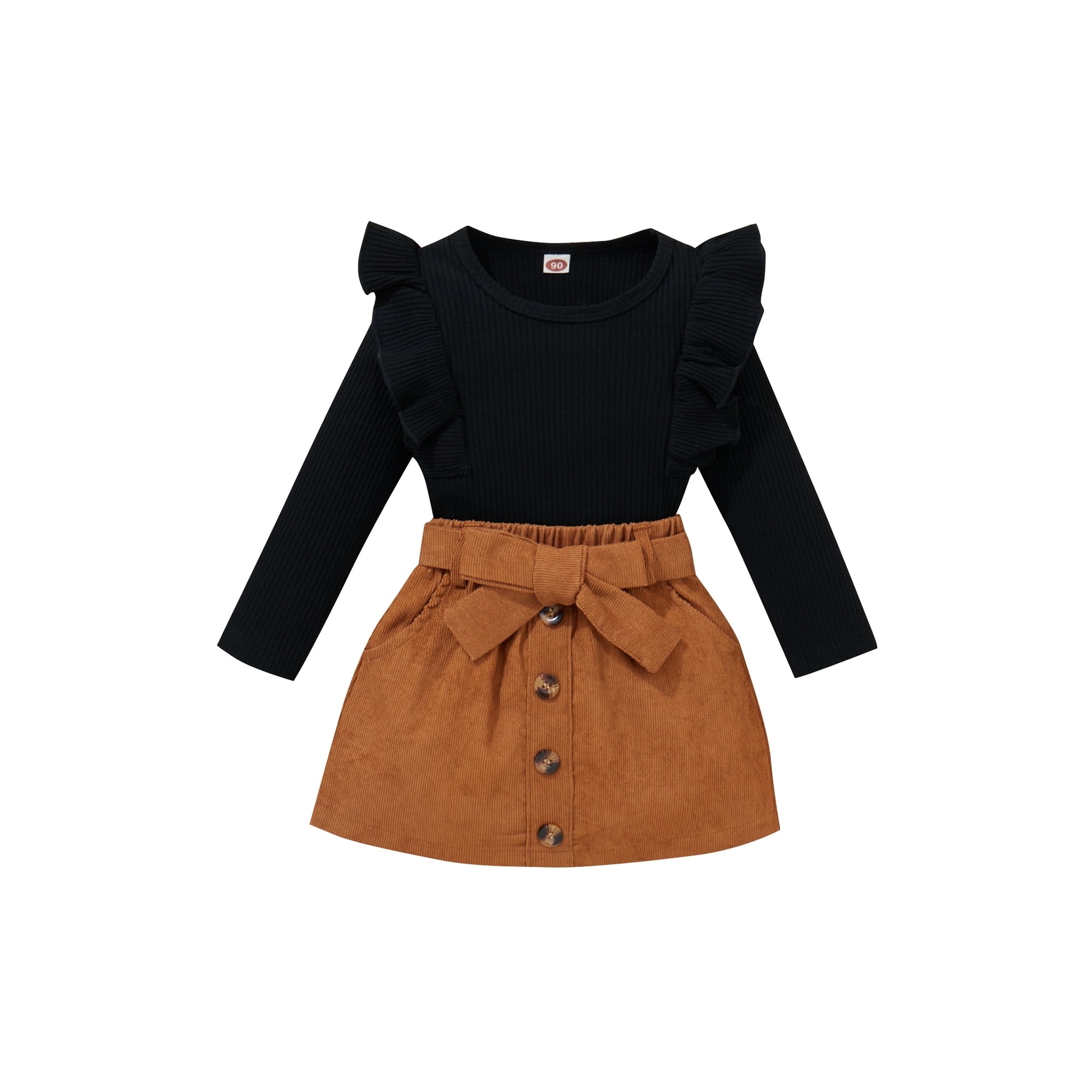 Click here for Fortune Kids Girl Fall Clothes Long Sleeve Ruffle... prices