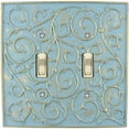 Meriville French Scroll Wall Electric Decorative Plate, 2 Toggle ...