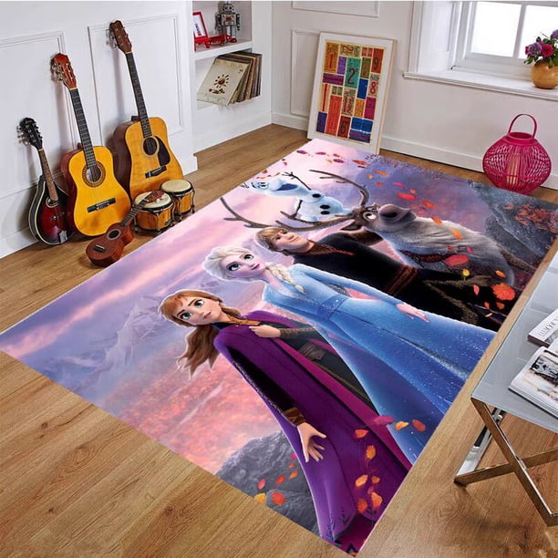 TONATO Children's Room Frozen Cartoon Carpet Door Mat Children's Play ...