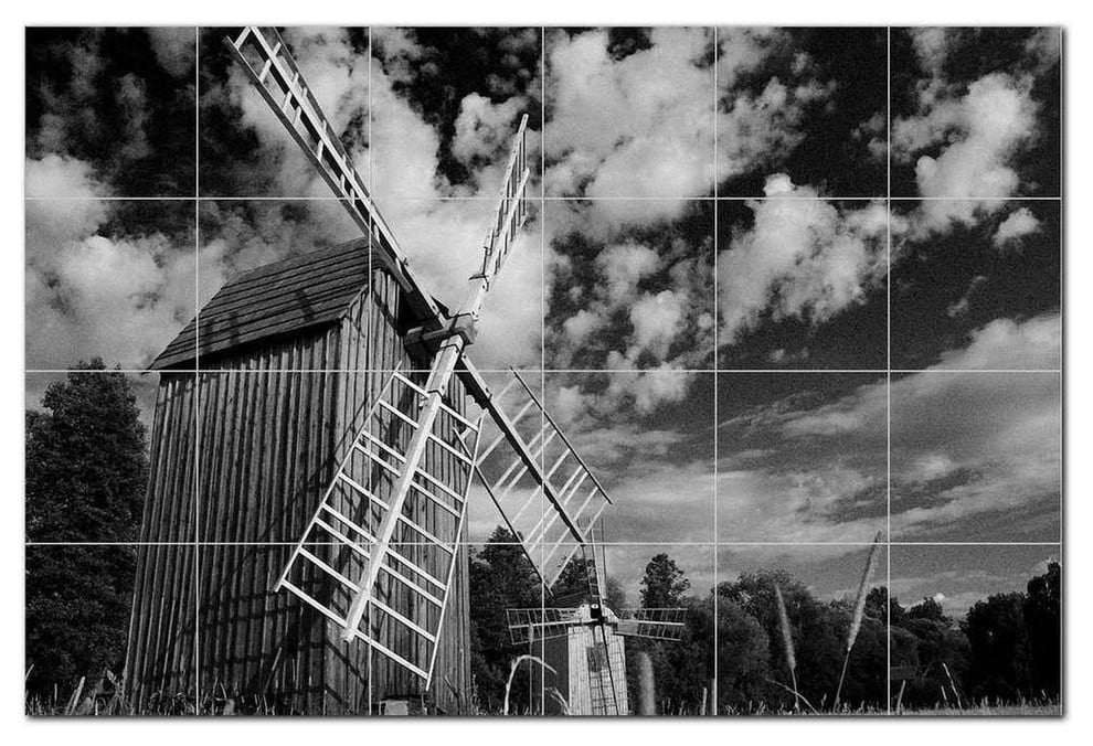 Windmill Ceramic Tile Mural Kitchen Backsplash Bathroom Shower, 401943 ...