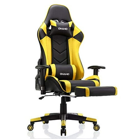 OHAHO Gaming Chair Racing Style Office Chair Adjustable Massage Lumbar ...