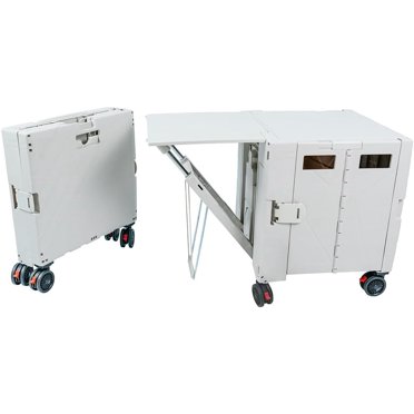 Green Pro Folding Utility Cart: Portable, Mobile, Rolling Crate w ...