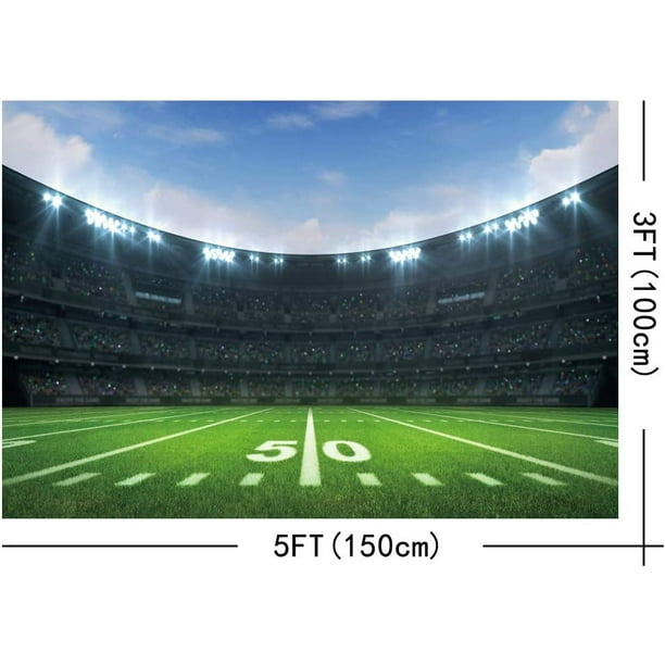 Football Field Backdrop, 5x3ft Stadium Soccer Auditorium Spotlight ...