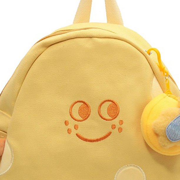 Cartoon Canvas Backpack Cute Cheese Shaped Backpack Funny Bag Student ...