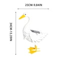 Porch Goose Statue Lawn Goose Outdoor,Metal Garden Goose with Solar ...
