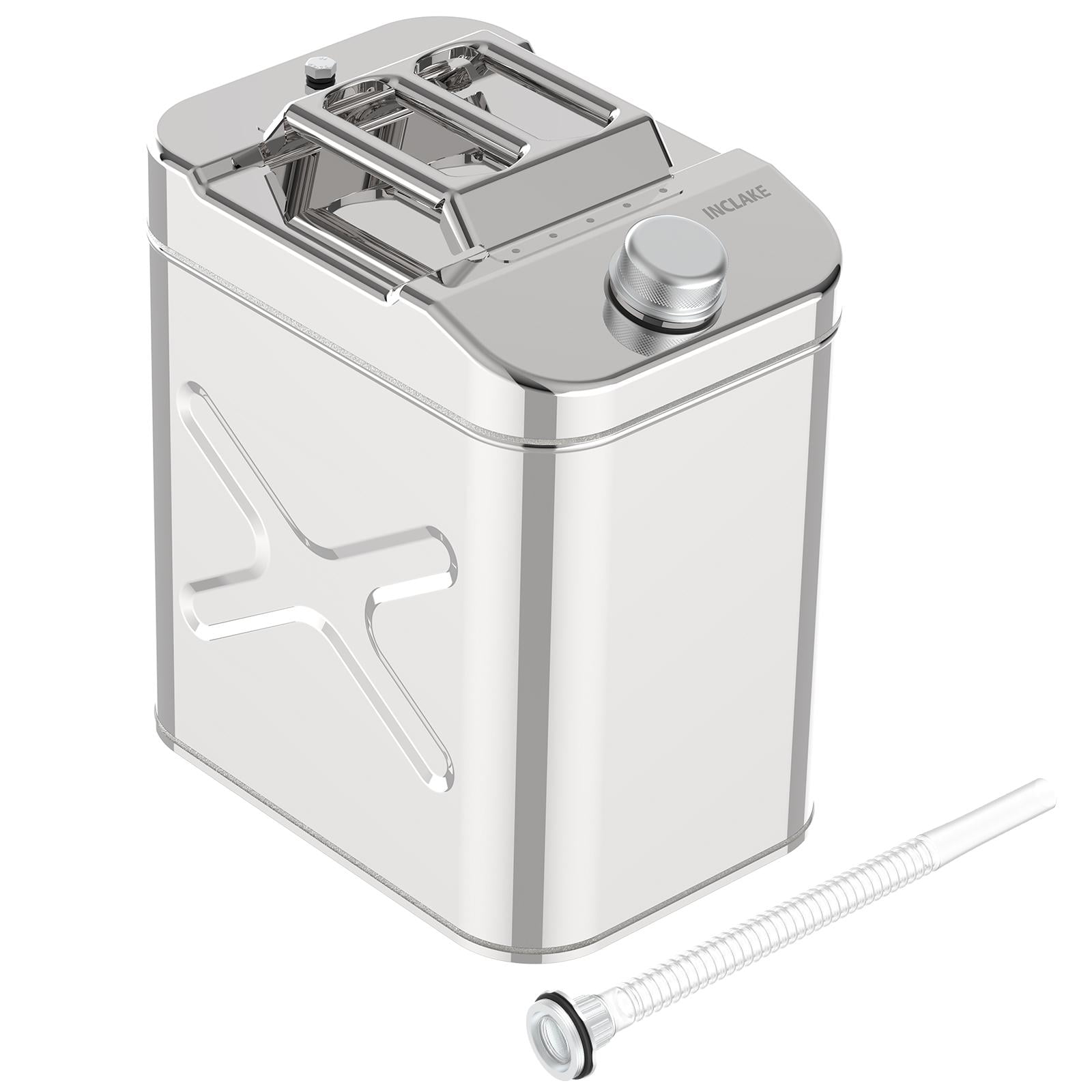 7 Gallon Stainless Steel Gas Can, Tight Sealed Fuel Storage Tank ...