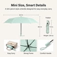 Ultra-Light Mini Travel Umbrella with UPF 50+ Sun Protection, Compact ...