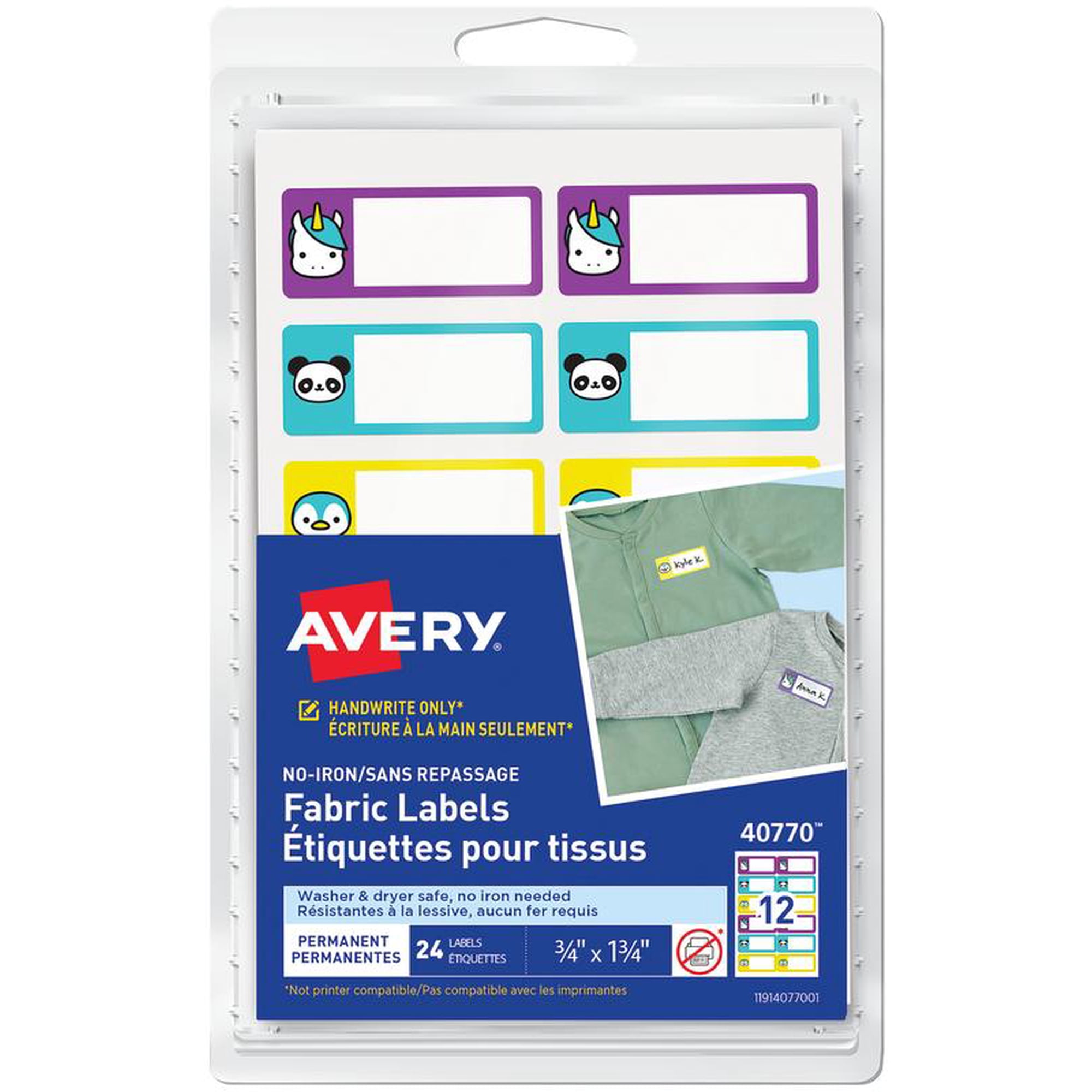 Click here for Avery No-Iron Fabric Name Labels  Cute Animal Desi... prices