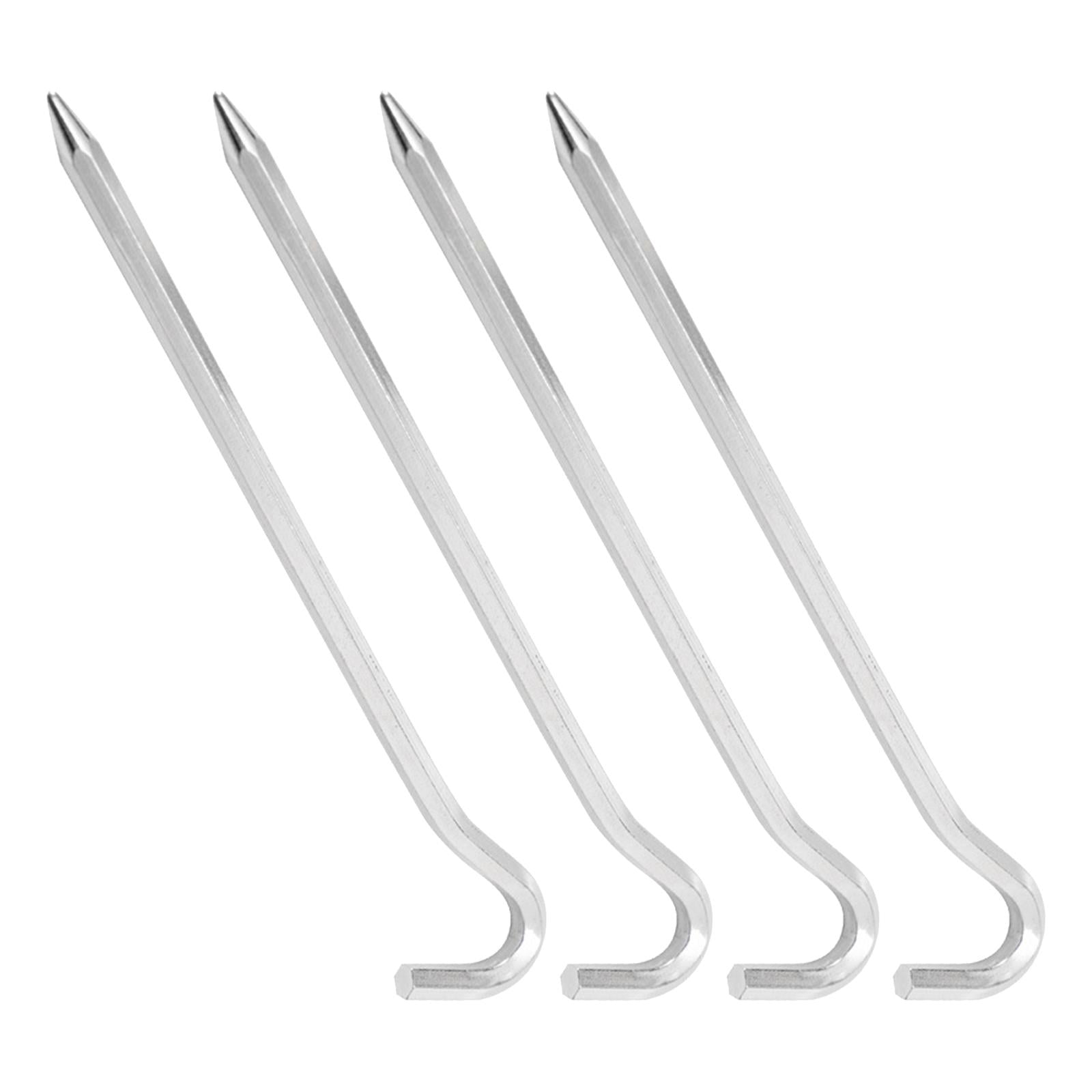 4 Pieces Tent Stakes Tent Pegs, Heavy Duty Portable Aluminium Alloy ...