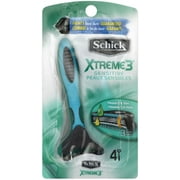 Schick Xtreme3 Sensitive Disposable Razors, 4 Count - Walmart.com ...