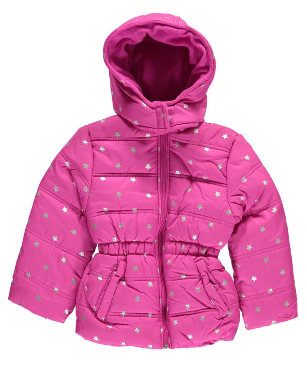 Pink Platinum Little Girls' "Winter Stars" Insulated Jacket (Sizes 4 ...