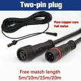 2 Pin Extension Cable for Solar Outdoor String Lights, 16 Ft Solar ...