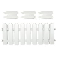 Suncast Outdoor Garden Grand View Fence Border Panels, 3-Pack, White ...