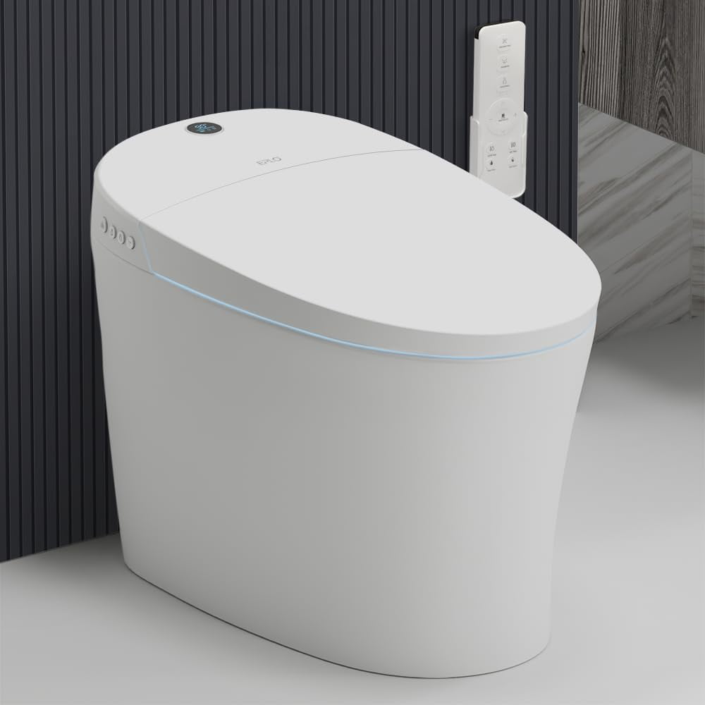 Smart Toilet Bidet with Booster Pump Built in,Strong Power Flushing ...