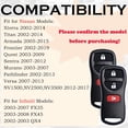 DGQIMANGFAN Keyless Entry Remote Control Fob for Nissan Xterra Titan ...