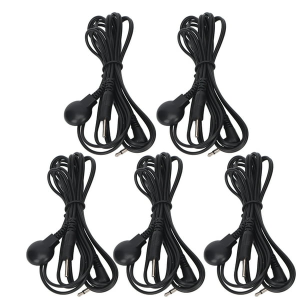 Cable TENS, 5 piezas de cable de electrodo negro Cable de electrodo ...