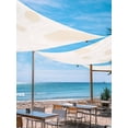 Abstract Color Block Sun Shade Sail 12'X16' Modernism Orange Beige Line ...