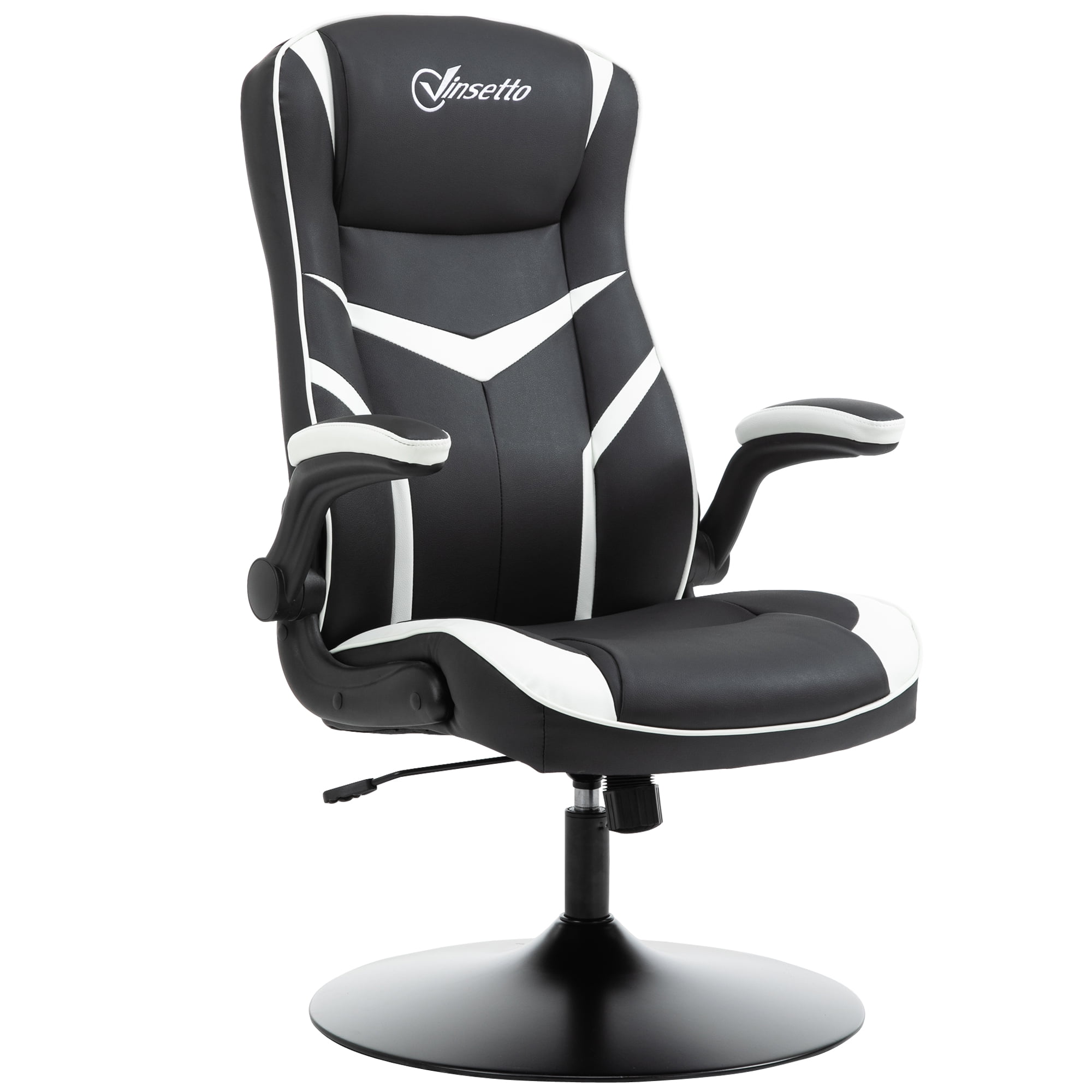 Vinsetto High Back & Adjustable Swivel Gaming Chair, White - Walmart.com