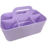 Small Stackable Plastic Caddy with Handle 6 Compartment Dorm Caddy ...