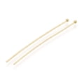 Brass Ball Head Pins Long-Lasting Plated Real 18K Gold Plated 50x0.8mm ...