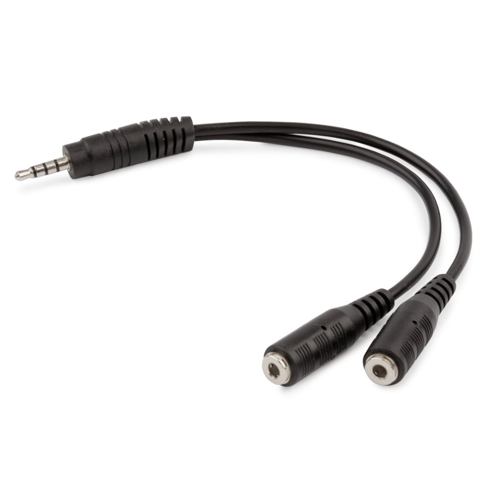3.5mm 4 pole Male to 2x 3.5mm Female Headset Splitter Adapter Cable ...