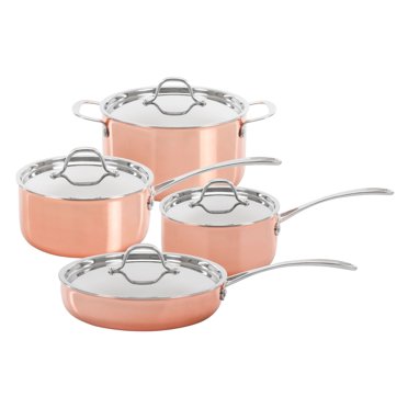 Cooks Standard Multi-Ply Clad Stainless Steel Copper Cookware Set, 8 ...
