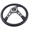 350mm/14inch MOMO MOD07 BLACK EDITION Deep Dish Leather Sport Steering ...