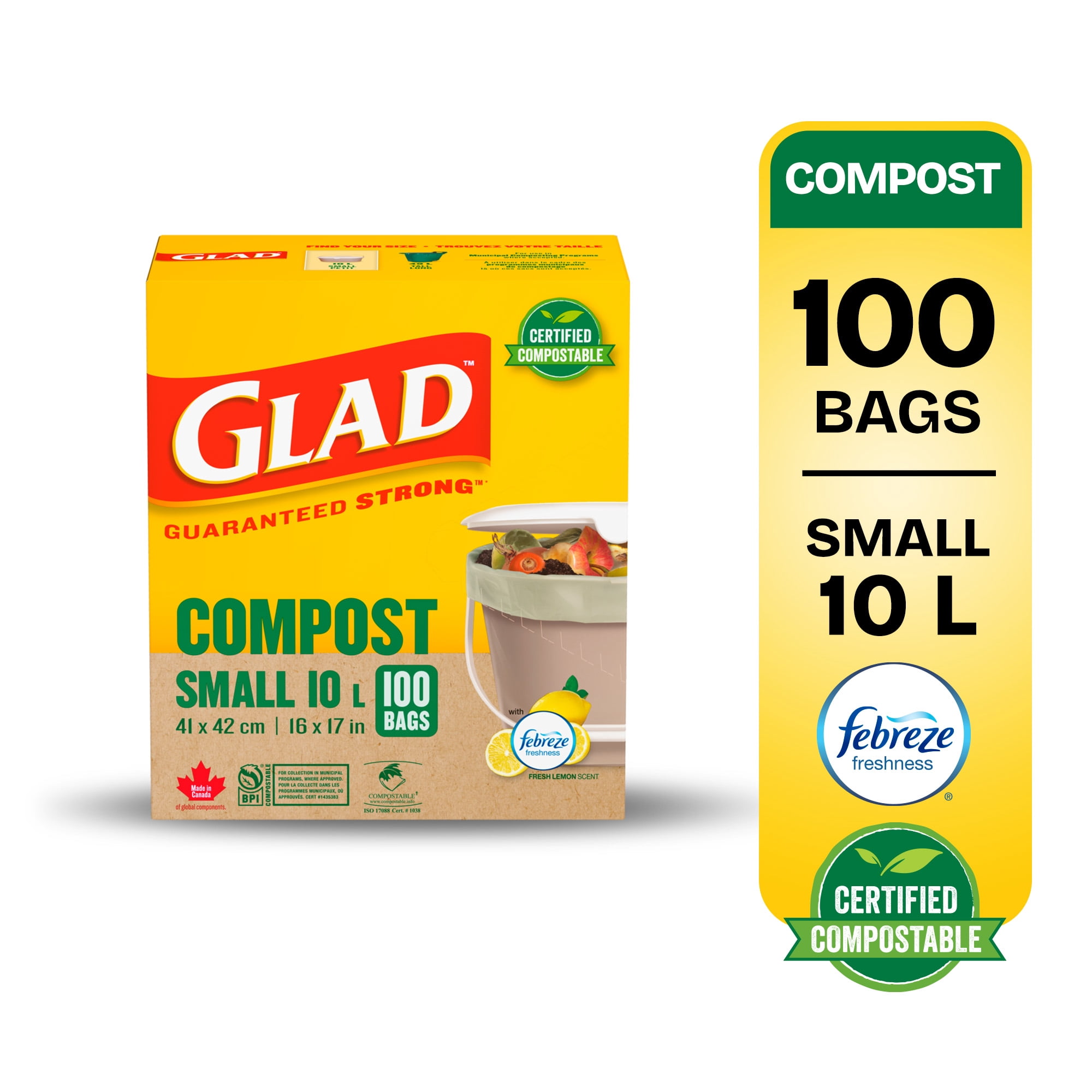 Click here for Glad Certified Compostable Bags - Small 10 Litres... prices