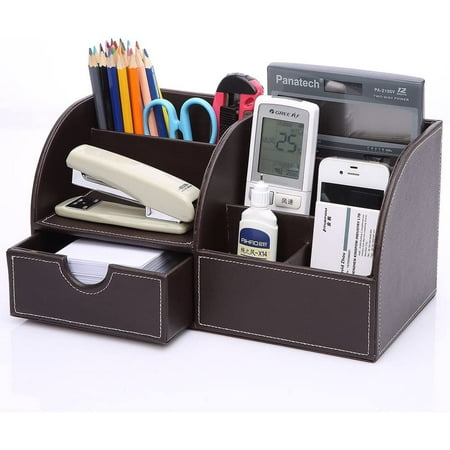 Office desk organizer organization system table organizer PU leather ...