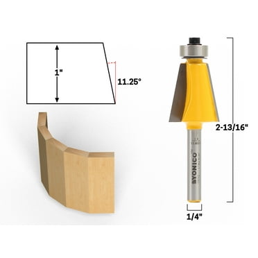 45 Degree Bevel Edge Forming Router Bit - 1/4" Shank - Yonico 13915q ...